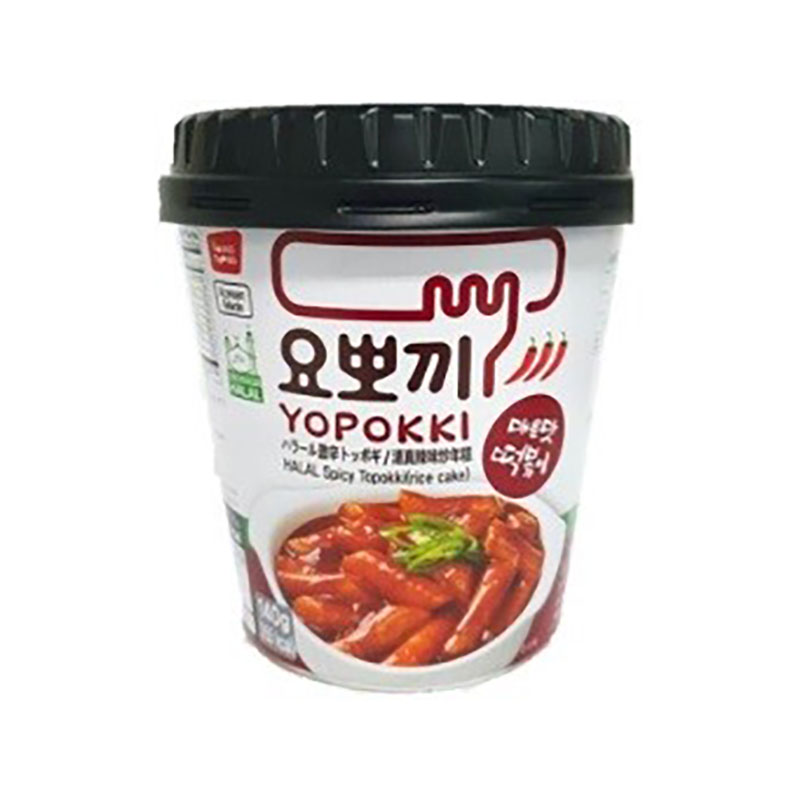 KR Yopokki Rice Cake Cup Halal Spicy 30x140g Herman Kuijper KR Yopokki Rice Cake Cup Halal Spicy 30x140g Herman Kuijper
